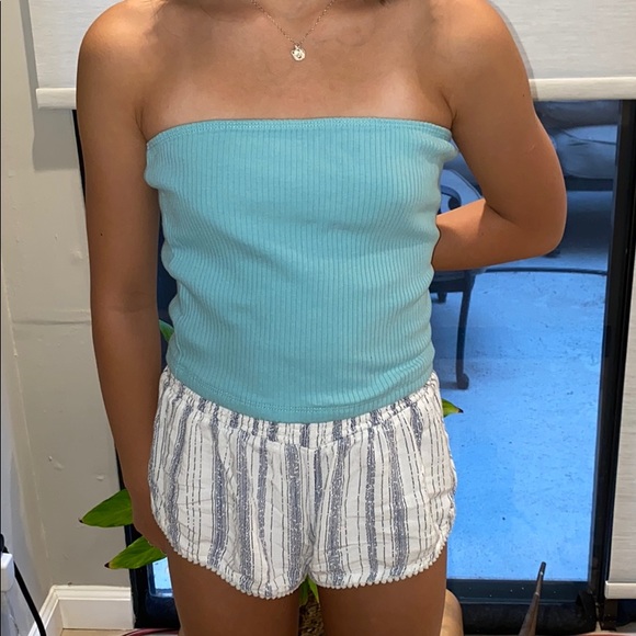 Hollister | Tops | Hollister Light Blue Tube Top | Poshmark